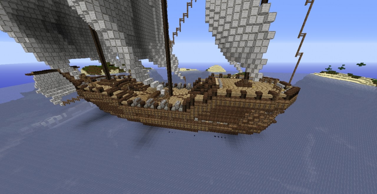 Big Merchant Sail Ship Minecraft Map