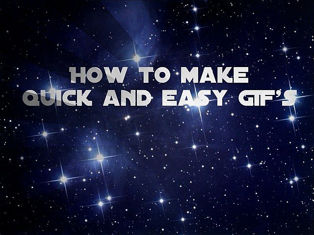 How to make free, quick and easy GIF's!