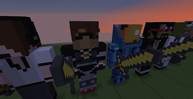 SkyArmy Statues and squid statues! Minecraft Map