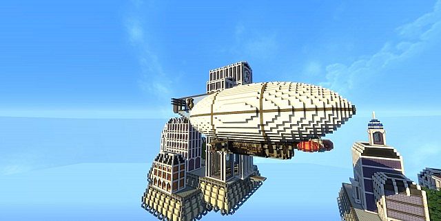 -Aeria- A flying steampunk city Minecraft Map
