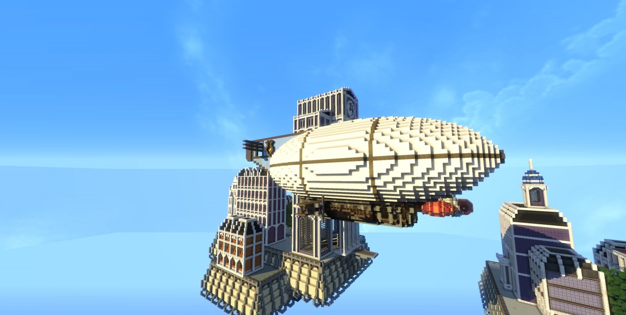 -Aeria- A flying steampunk city Minecraft Map