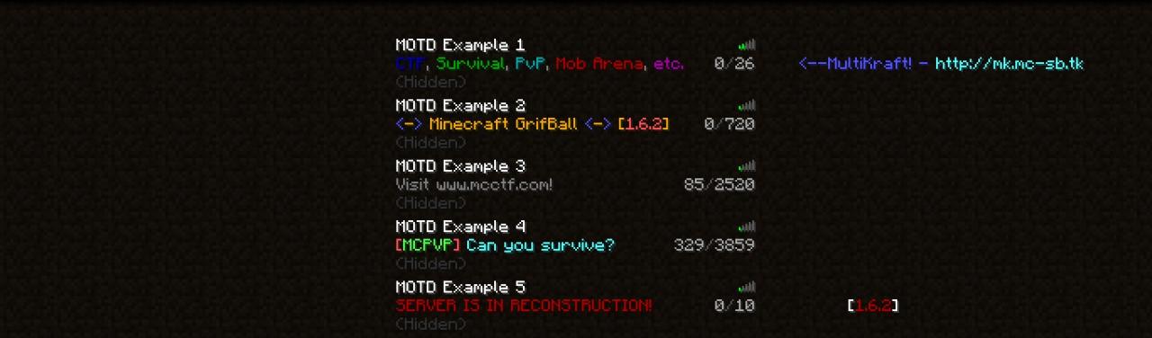How To Color Your Minecraft Server MOTD Minecraft MOTD Color Codes 