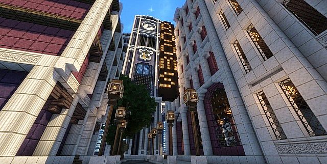 -Aeria- A flying steampunk city Minecraft Map