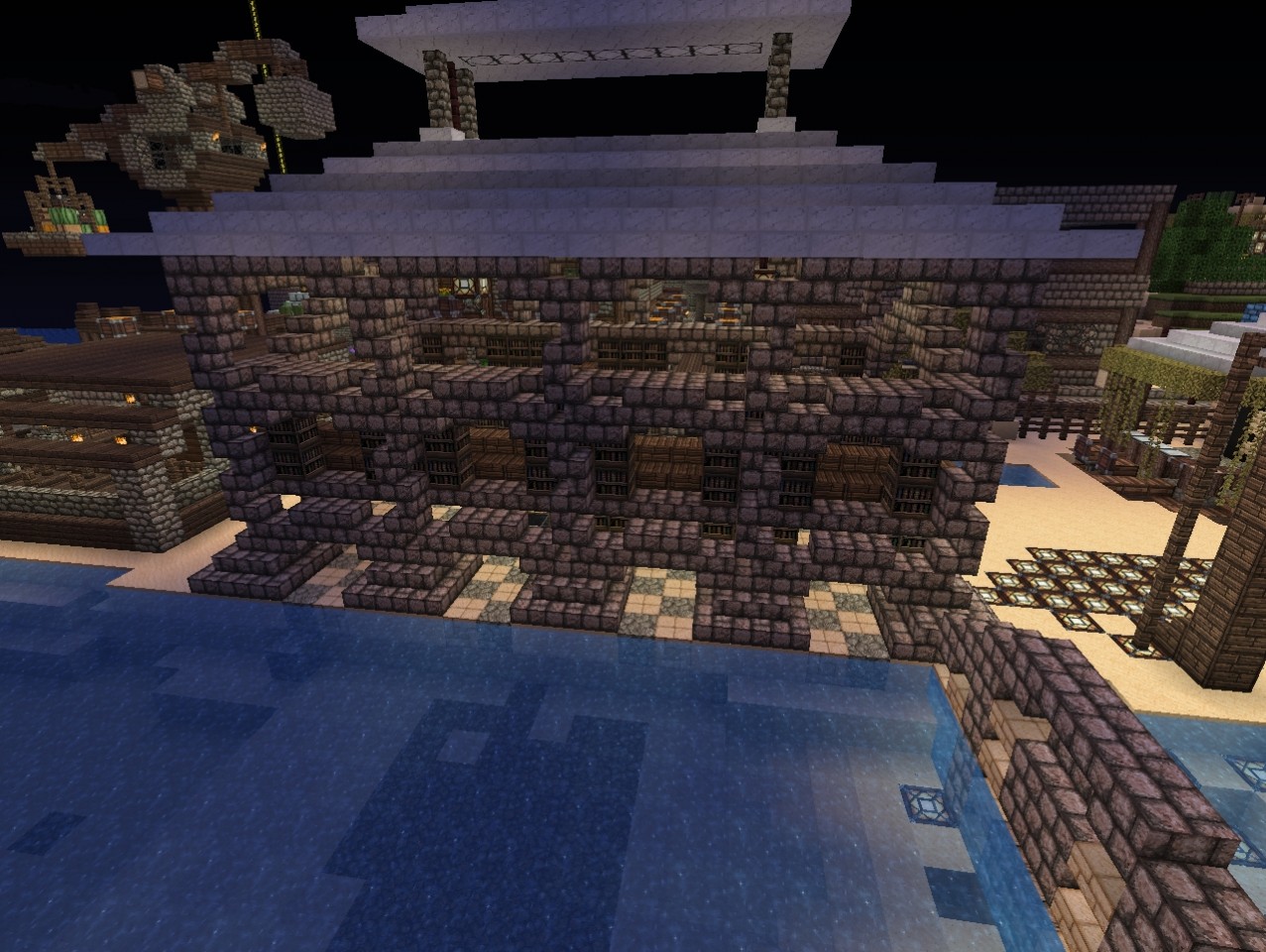 MineCity Beach Library Minecraft Map