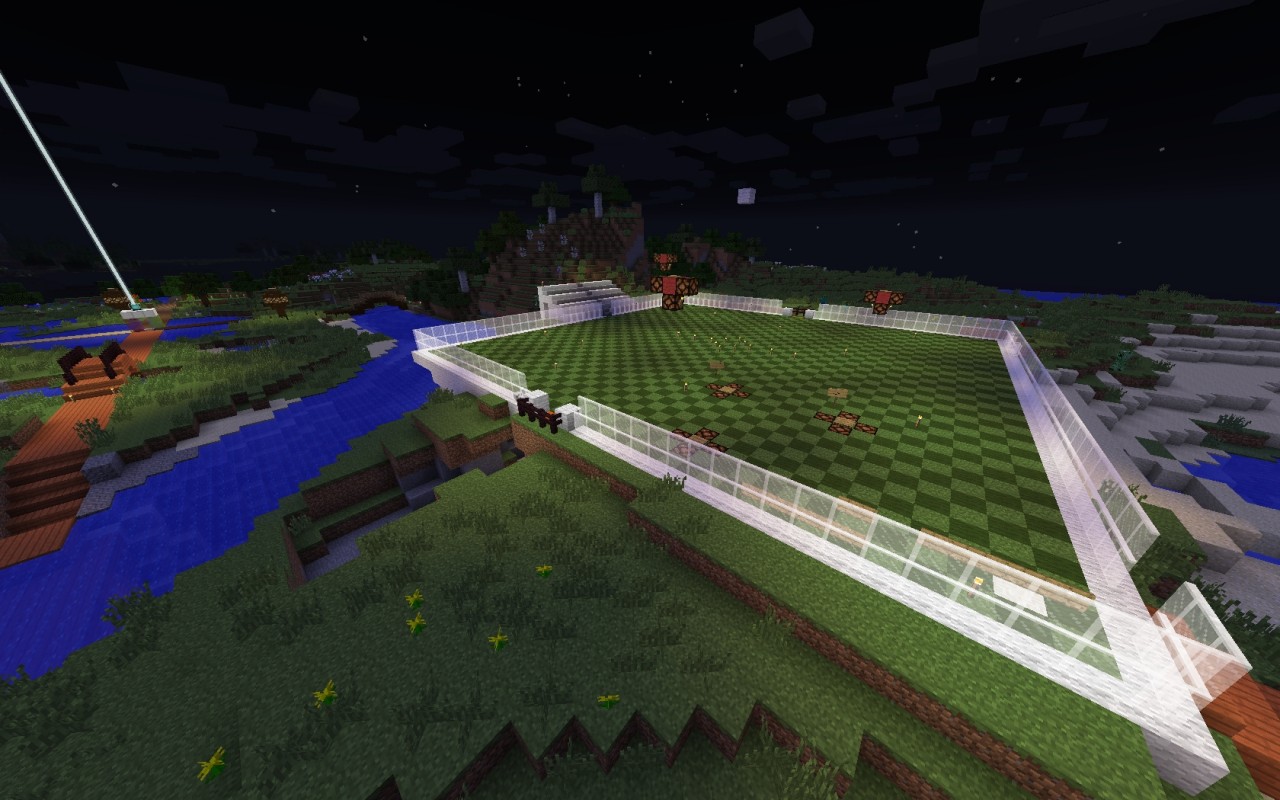 Vanilla Minecraft Sports Arena and spawn Minecraft Map