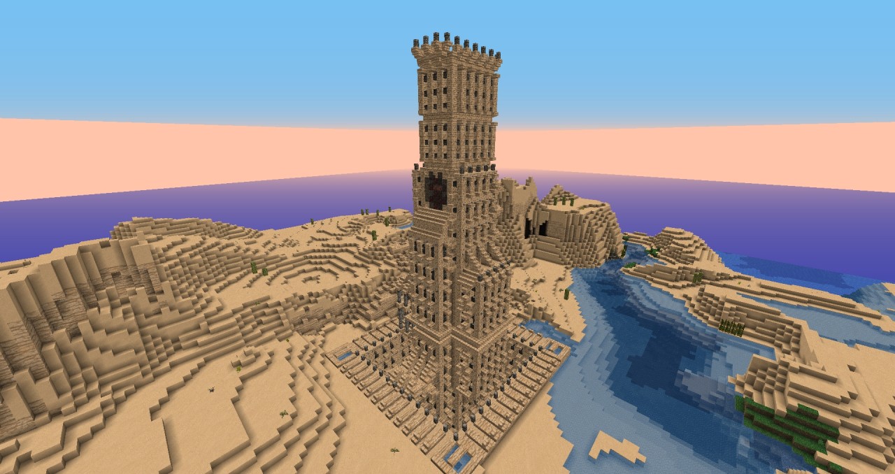 Sandstone Observatory/Library Spawn Minecraft Map