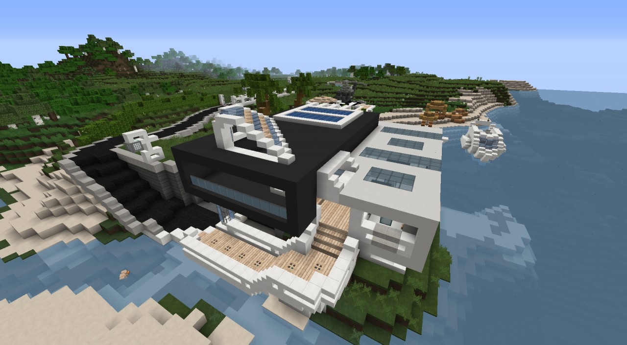 Modern Luxury Seaside House Minecraft Map