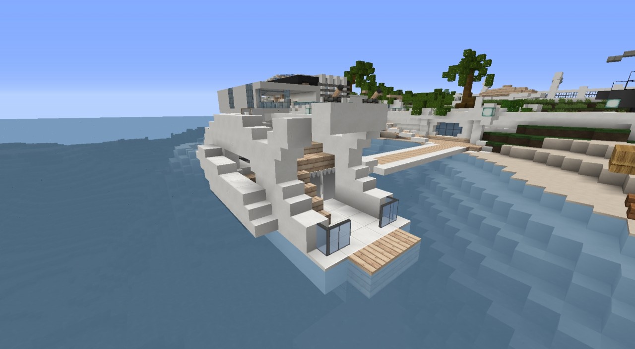 Modern Luxury Seaside House Minecraft Map