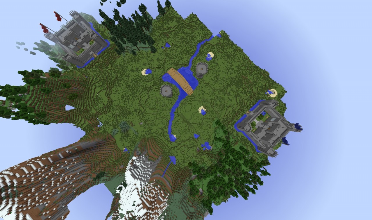 Capture the Flag castles game vanilla Minecraft Map