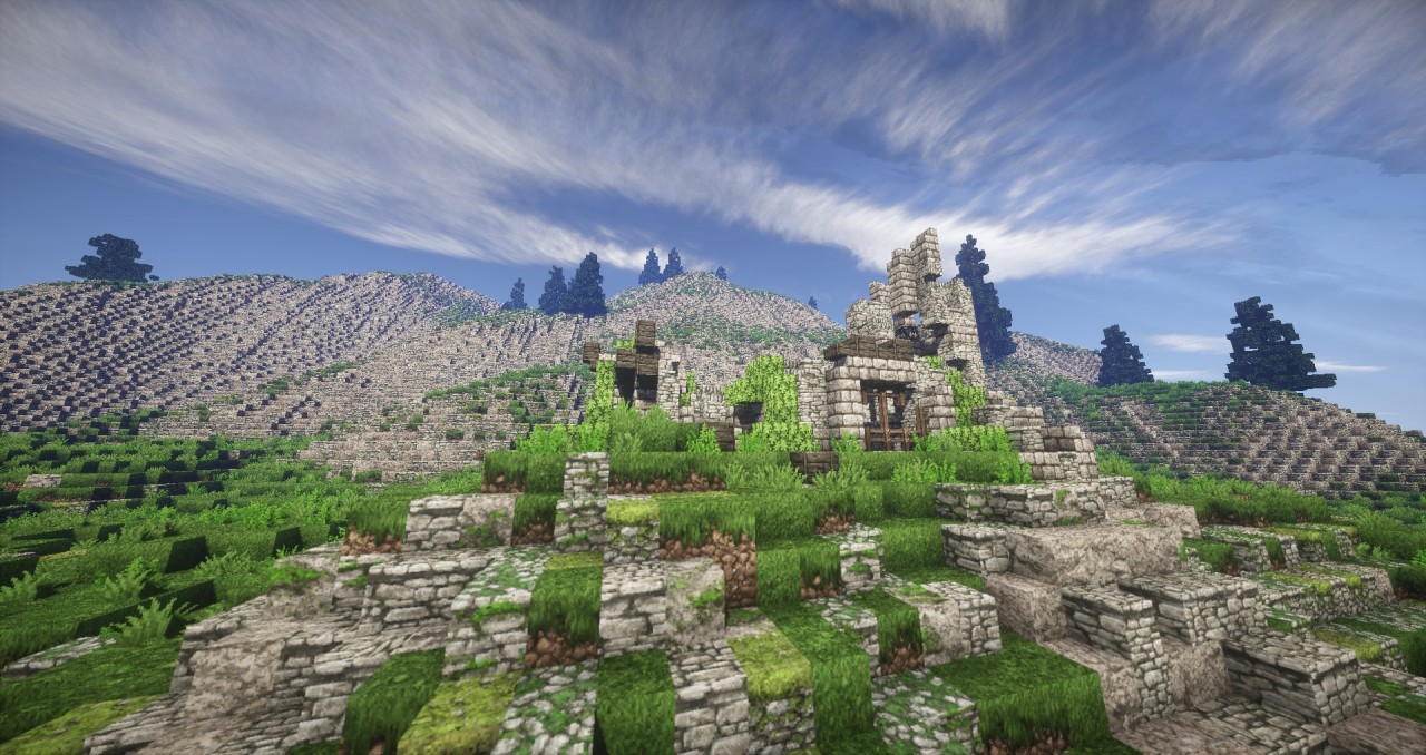 Survival island (custom ruins and trees!) Minecraft Map