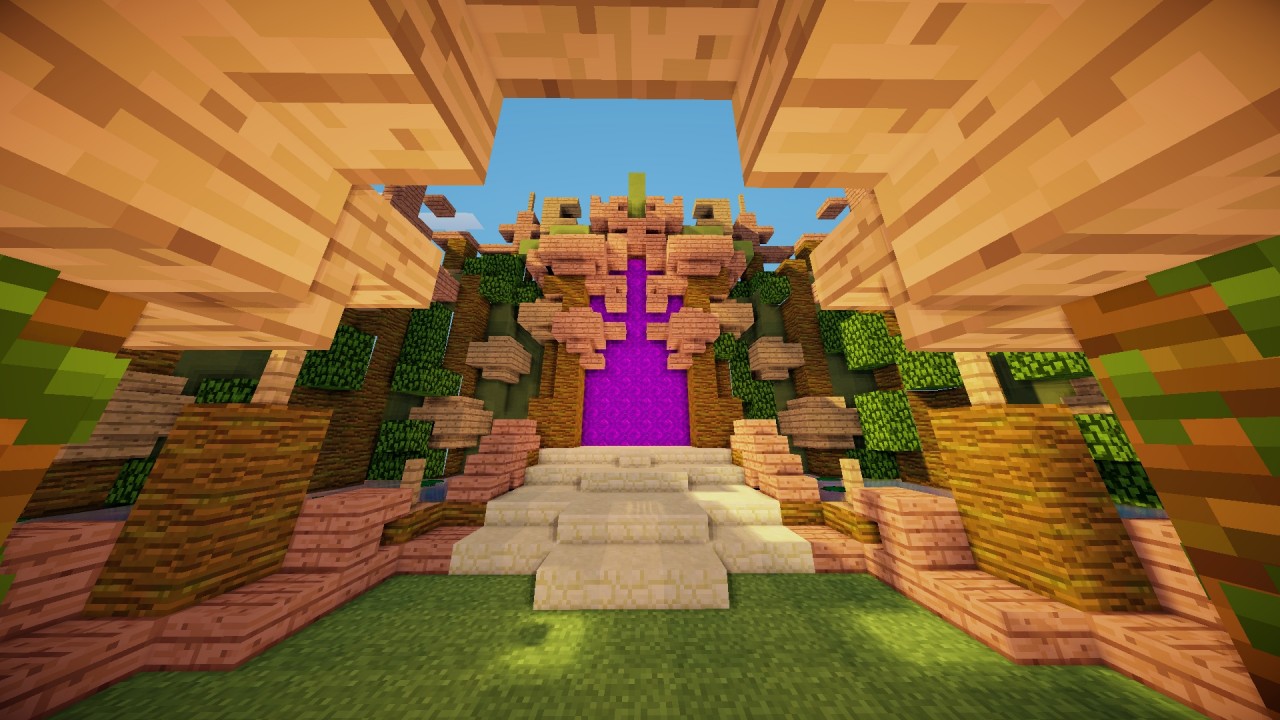 15x15 Portal spawn area || Jungle theme Minecraft Map