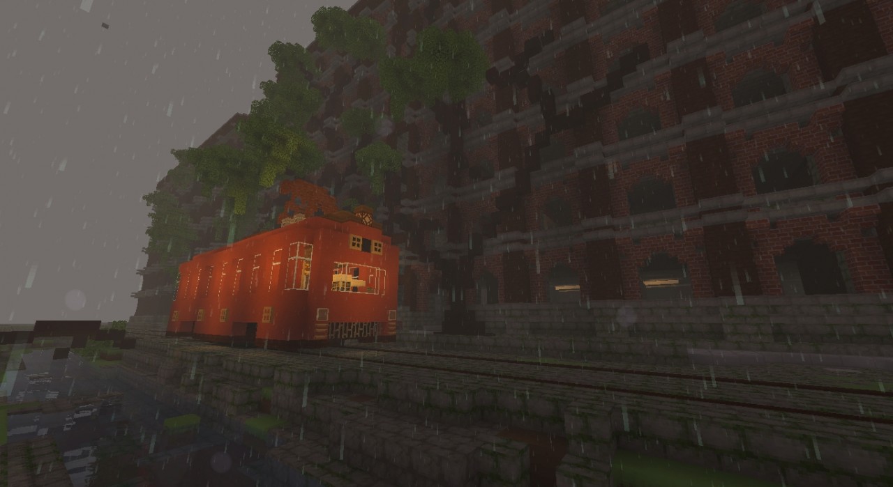 Streetcar in Ruined city Minecraft Map