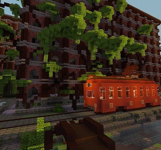 Streetcar in Ruined city Minecraft Map