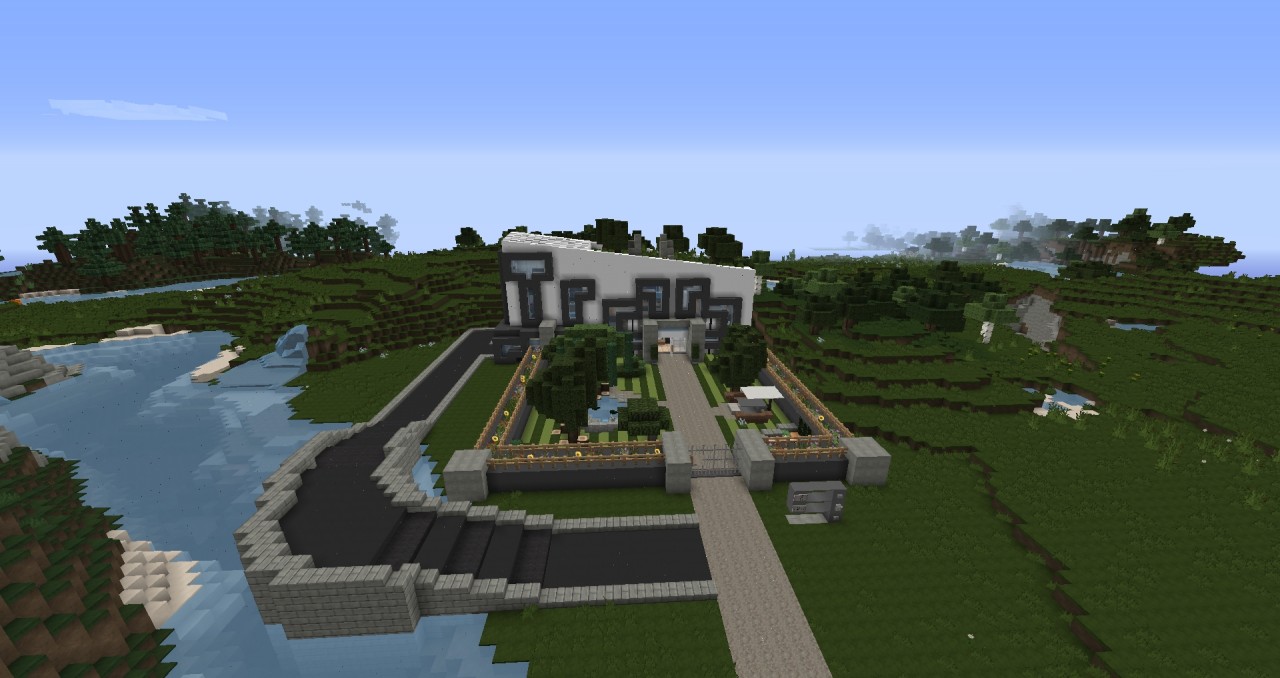 Black and White House | by anaterve98 | Modern House Minecraft Map