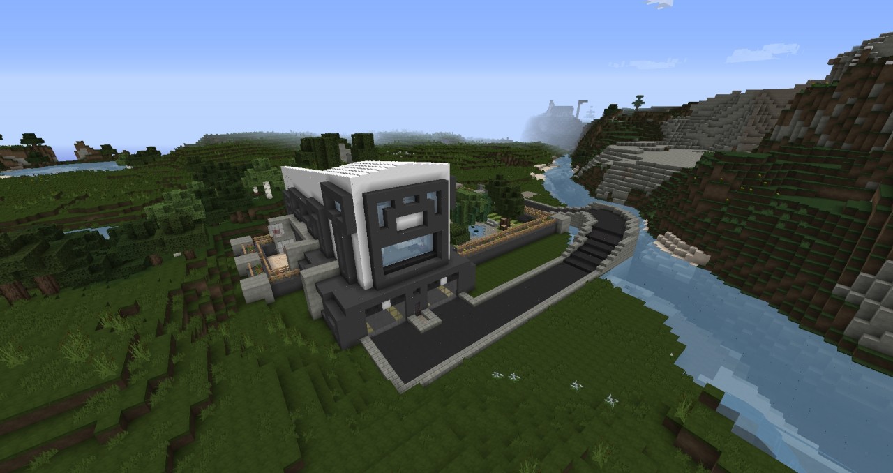 Black and White House | by anaterve98 | Modern House Minecraft Map