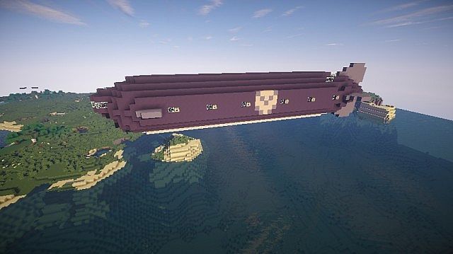 Working Air Warship - Tiger Shark Submersible Torpedo Airship Minecraft Map