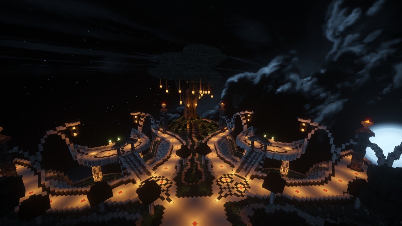 Floating Island Hub [ 12 gates ] Minecraft Map