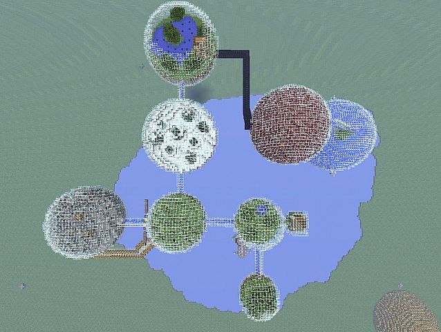 Spheres of Survival: 9 Biomes Minecraft Map