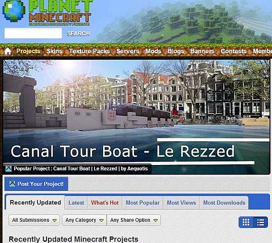 Canal Tour Boat | Le Rezzed | Pop Reel! Minecraft Map