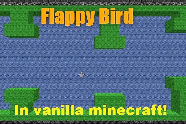 FlappyBird in vanilla minecraft! Minecraft Map