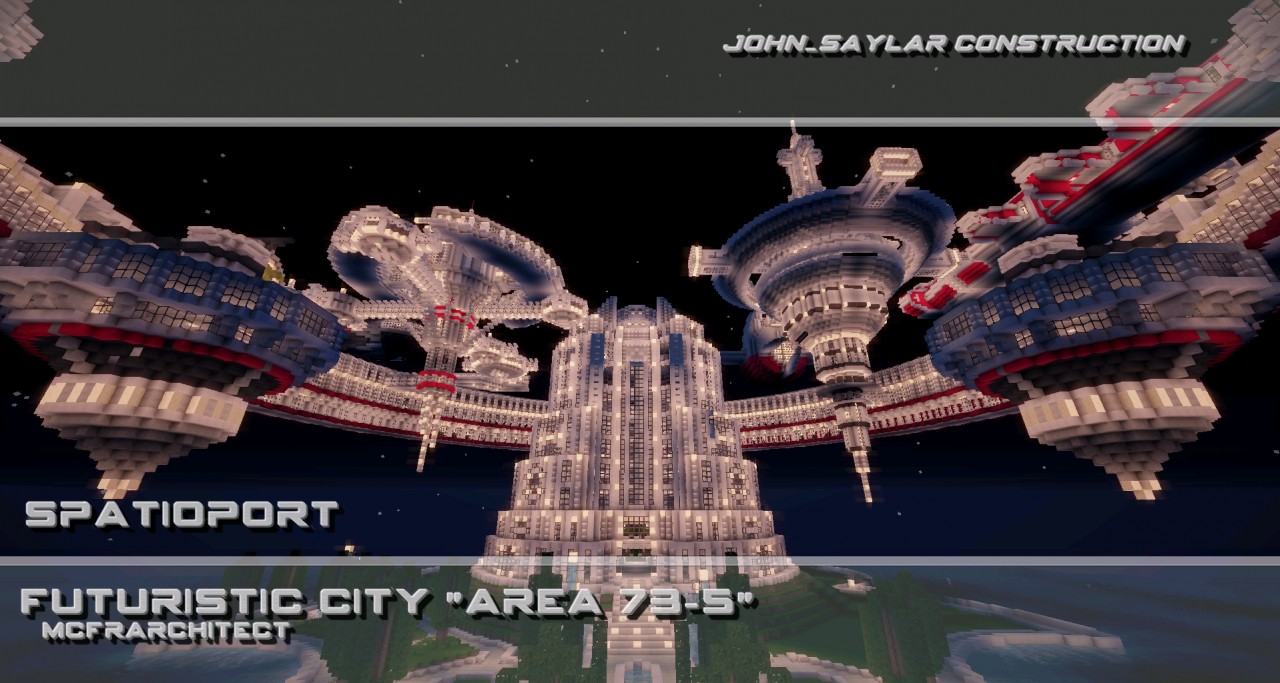 Spatioport (Spaceport) - Futuristic City "Area 73-5" Minecraft Map
