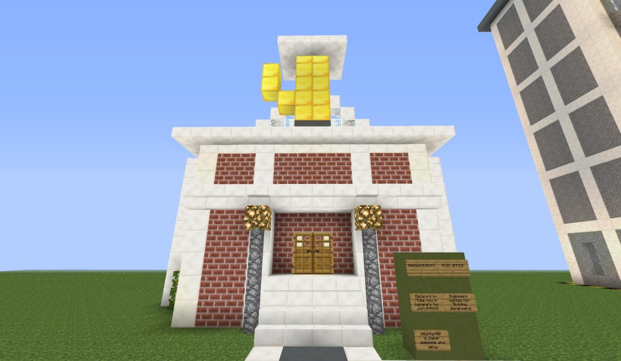 Small and Simple Post office/Bank Minecraft Map