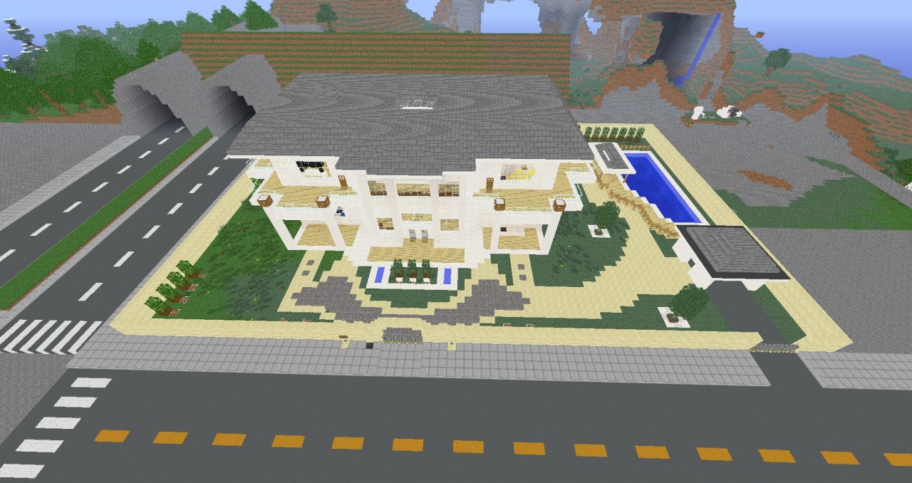 Modern Mansion in Hollywood style Minecraft Map