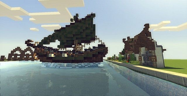 Elven Merchant Ship Minecraft Map