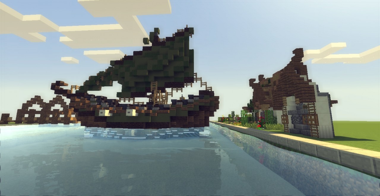 Elven Merchant Ship Minecraft Map