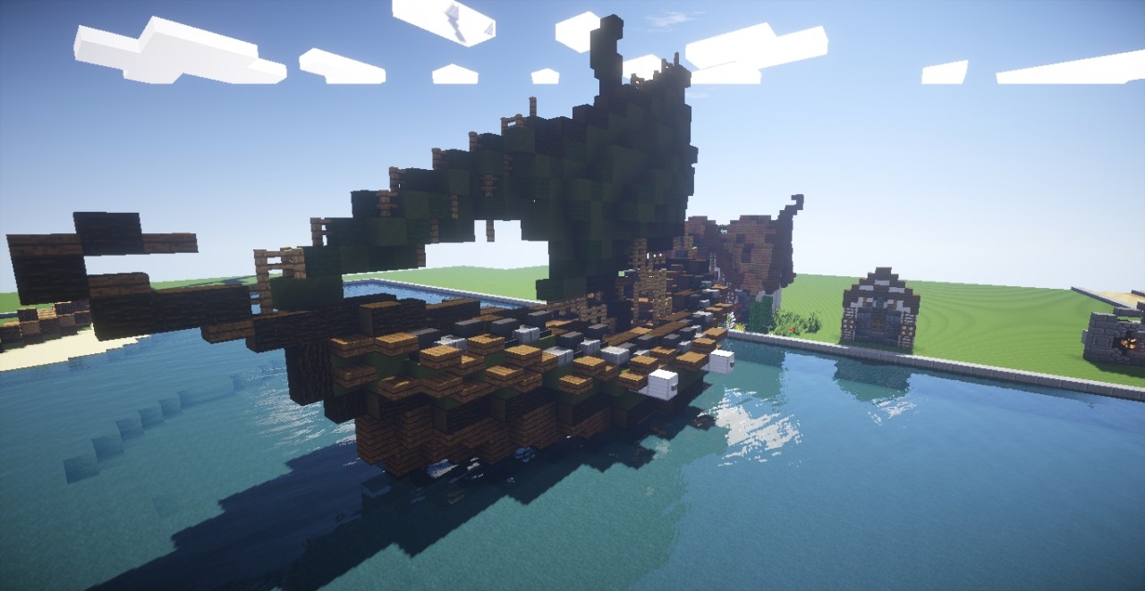 Elven Merchant Ship Minecraft Map