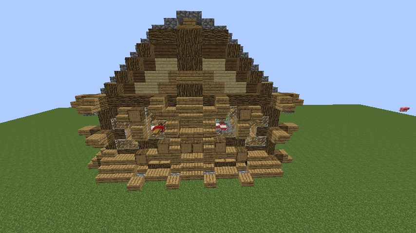 Detailed wood and cobble house/Lodge Minecraft Map