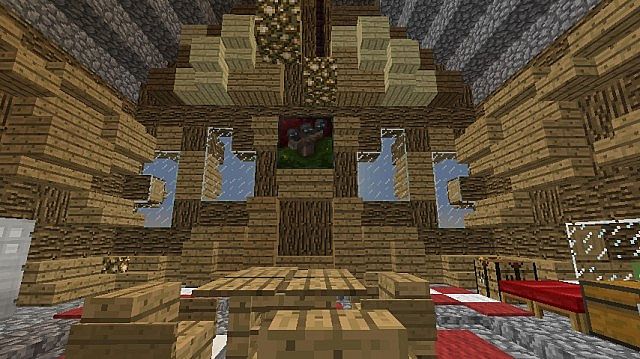 Detailed wood and cobble house/Lodge Minecraft Map