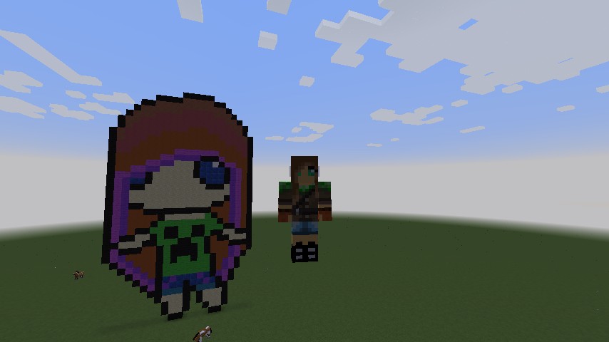 Cartoon Girl Pixel Art! Minecraft Map