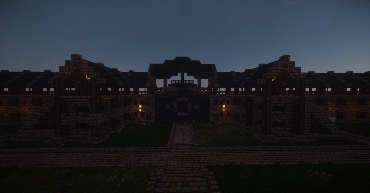 Decorated Fort Wall Schematic Minecraft Map