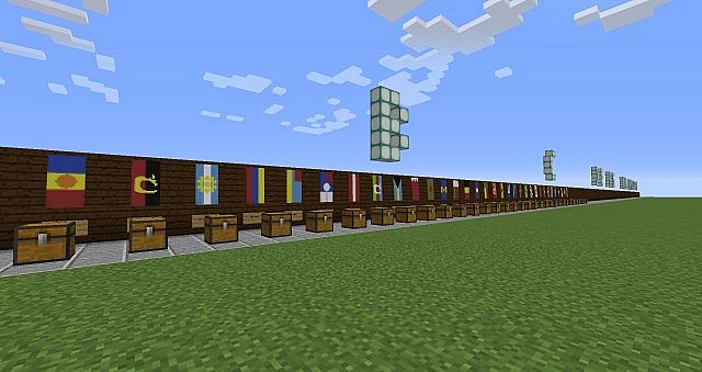 Flags Of The World! (1.8 Banners) Minecraft Map