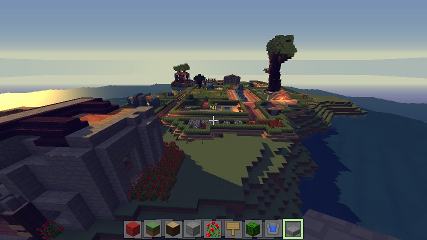 Small memorial gardens to Robin Williams Minecraft Map