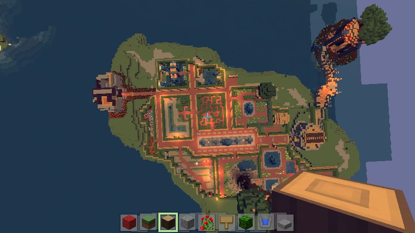 Small memorial gardens to Robin Williams Minecraft Map
