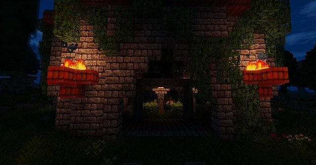 Overgrown Temple Schematic Minecraft Map