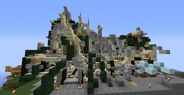 Sandstone And Stone Brick Mansion / Villa Minecraft Map