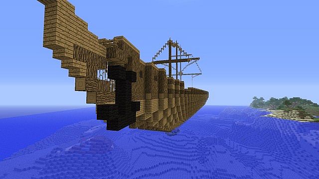 Huge Sail Ship Minecraft Map