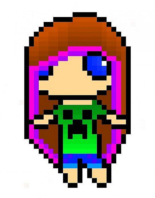 Cartoon Girl Pixel Art! Minecraft Map