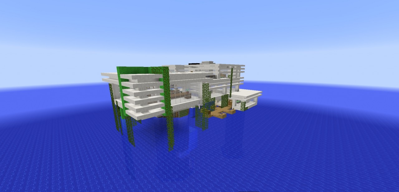 Quartz Water Villa Minecraft Map