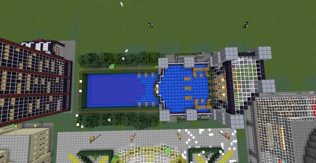 Hotel design with pool - Team WKS Minecraft Map