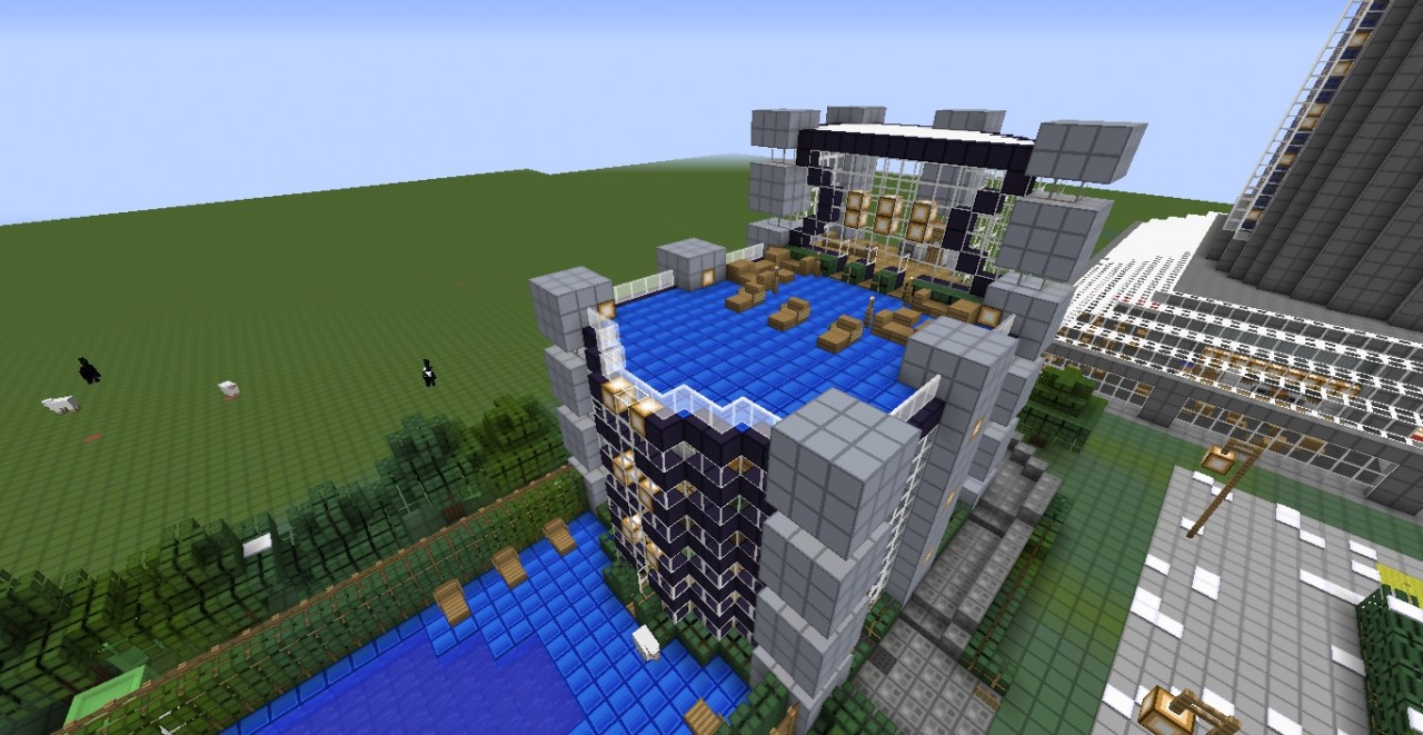 Hotel design with pool - Team WKS Minecraft Map