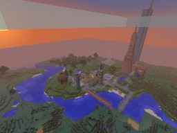 Pueblo junto al río. Minecraft Map