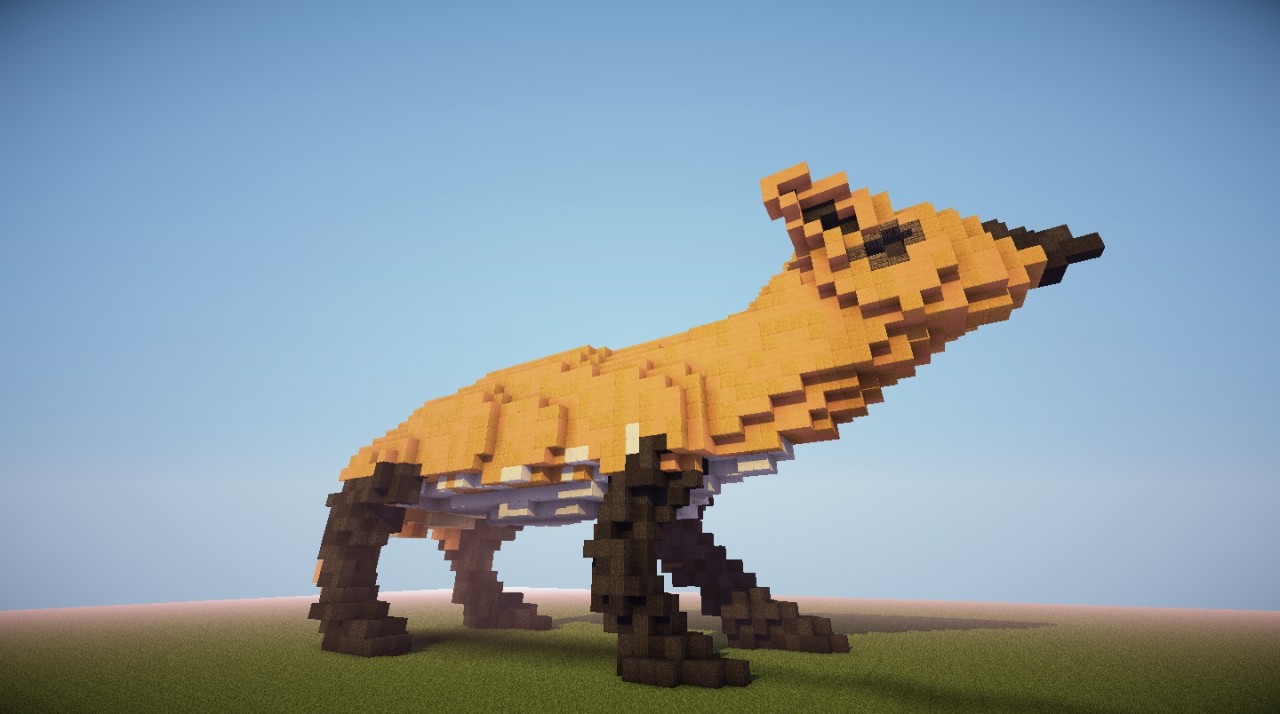 My first real organic (fox) Minecraft Map