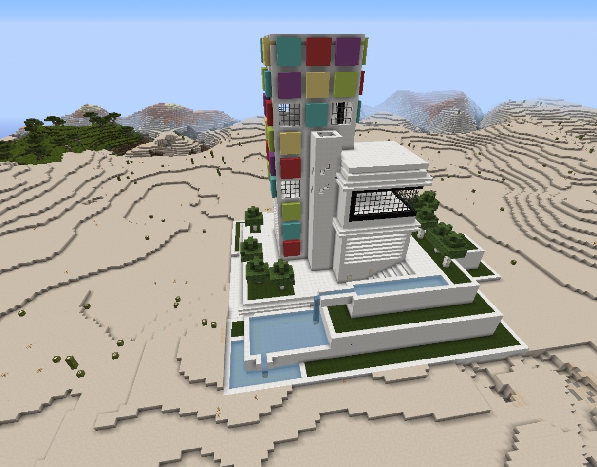 New Modern House Sky Scraper Minecraft Map