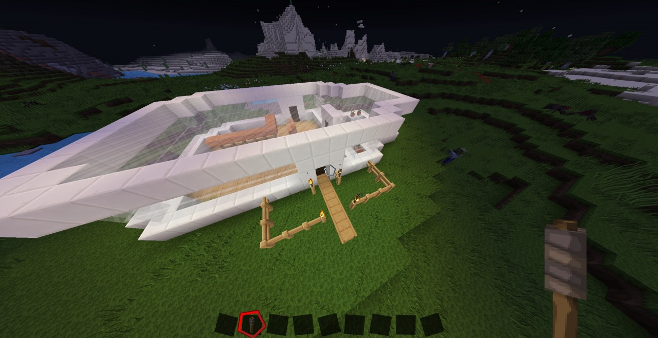 Modern Glass Mansion Minecraft Map