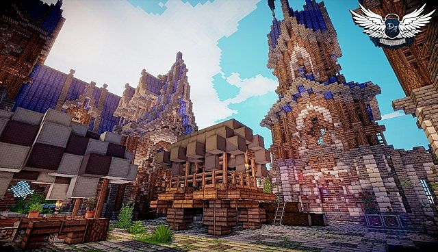 The Blue Castle of Aris [ Timelapse ] Minecraft Map