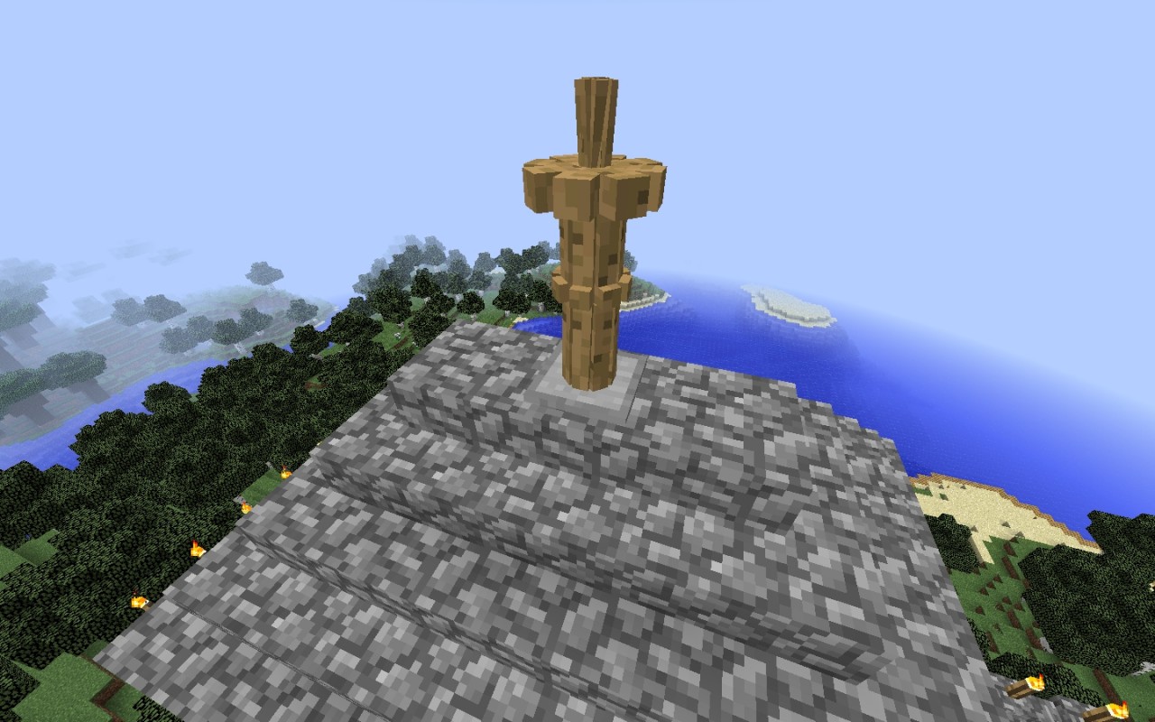 Stacked armor stand crosses Minecraft Map